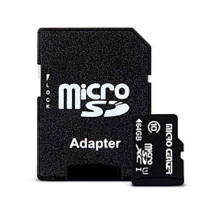 Micro Center 64GB Class 10 MicroSDXC Flash Memory Card with Adapter for Mobile Device Storage Phone, Tablet, Drone & Full HD Video Recording - 80MB/s UHS-I, C10, U1 (2 Pack)