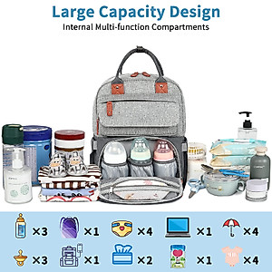 Legestori Diaper Bag Backpack, Baby Boy Diaper Bags, Large Diaper Bag Backpack for Boys Girls, Waterproof Baby Diper Backpack for Mom Dad Travel with Insulated Pockets and Stroller Straps