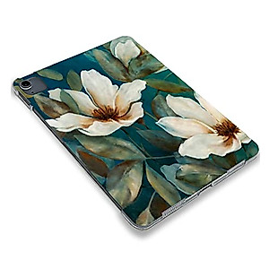Kawaii Magnolia Flower Cute Bouquet case Compatible with iPad Mini Air Pro 7.9 8.3 9.7 10.2 10.9 11 12.9 inch Pattern Cover New 2022 2021 Trifold Stand 3 4 5 6 7 8 9 Generation 97 (10.9" Air 4)