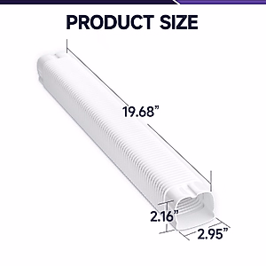 Cestluck 3'' Width Flexible Duct, Mini Split Line Set Cover Accessories for Mini Split AC & Central AC