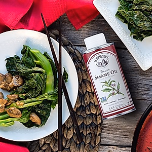 La Tourangelle, Toasted Sesame Oil, Great for Cooking, Add to Noodles, Stir-Fry, Vegetables, Vinaigrettes, and Marinades, 16.9 Fl Oz