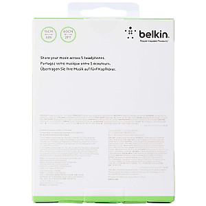Belkin Rockstar 5-Jack Multi Headphone Audio Splitter (Black) - Headphone Splitter Designed To Connect Up To 5 Devices For Classrooms, Audio Mixing & Shared Experiences - For Iphone, Ipad & More