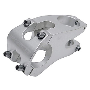 UPANBIKE 31.8mm Bike Stem Aluminum Alloy Length 50mm Bicycle Handlebar stem for Mountain Bike Road Bicycle(Silver)