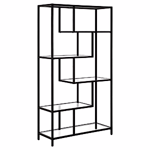 Isla 68'' Tall Rectangular Bookcase in Blackened Bronze