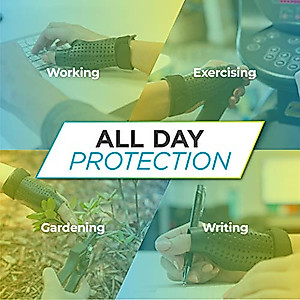 BraceAbility Hard Plastic Thumb Splint | Arthritis Treatment Brace to Immobilize & Stabilize CMC, Basal and MCP Joints for Trigger Thumb, Tendonitis Pain, Sprains (Medium - Left Hand)