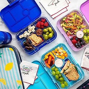 Yumbox Bento Lunch box for Kids (2-7); Leakproof 5-Compartment Design; Fits Standard Lunch Bags; Easy-Open Latch; Healthy Portion Control; Lightweight, Durable & BPA-Free (Surf Blue)