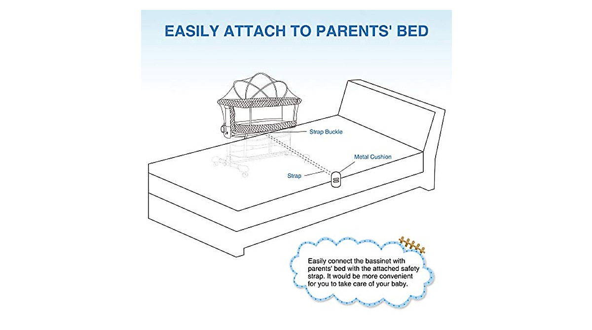 beiens Baby Bassinet: 3 in 1 Portable Bedside Sleeper