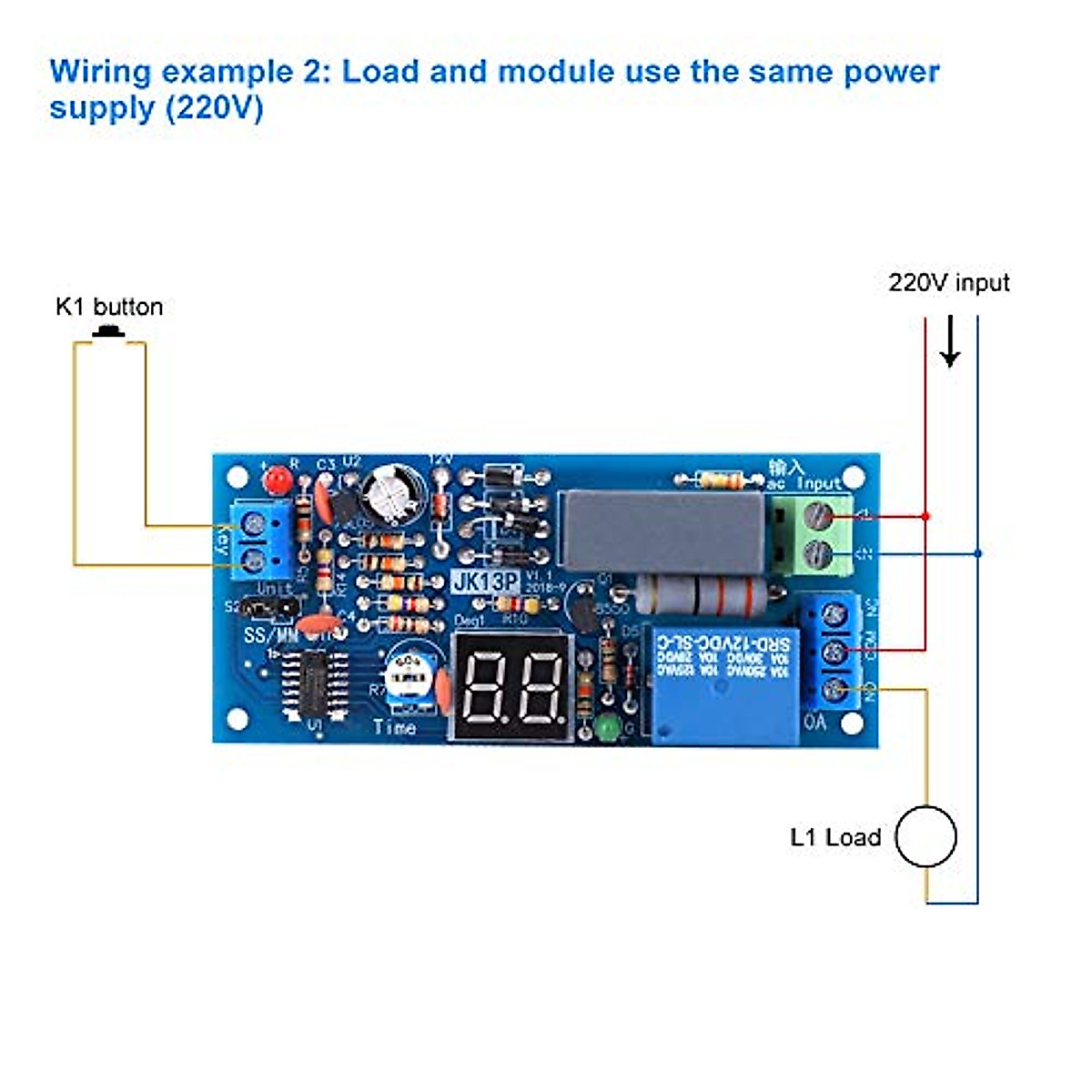 DEALPEAK Delay Relay Module Trigger Cycle Delay Timer Multifunction Time Delay Relay Interface Board Module with LED Display