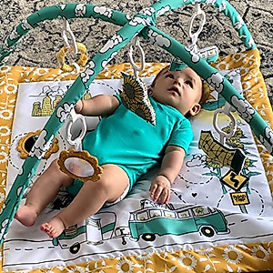 JumpOff Jo – Infant Activity Gym and Baby Play Mat – Ages 0-18 mo. – Road Trip
