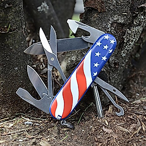 Victorinox Swiss Army Supertinker Medium Pocket Knife US Flag 91 mm