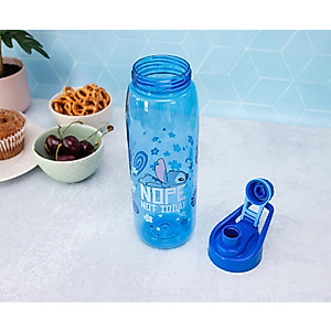 Silver Buffalo Disney Lilo and Stitch Nope Not Today Lazy Water Bottle With Screw-On Lid, 28 Ounces