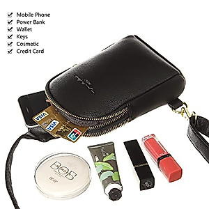 INICAT Small Crossbody Sling Bags Faux Leather Cell Phone Purse for Women Teen Girls(No Touchscreen-brown)