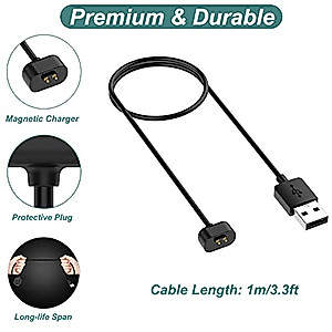 Kissmart Charger for Amazfit Band 7, Replacement USB Magnetic Charging Cable Cord Accessories for Amazfit Band 7 Fitness Tracker [2Pack - 3.3ft/1m] (2)