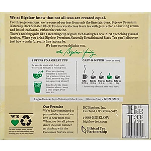 Bigelow 48 Count Premium Decaffeinated Blend Black Tea, Contains 48 Individually Wrapped Tea Bags, Decaf Tea
