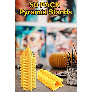 Lytool 50pcs Pyramid Stands Painting Stands, Painting Pyramids, Mini Cone Paint Stands for Canvas and Door Risers Support, Paint Pouring Suppliers, Cabinet Paint for Painter Elevated, Canvas Stand