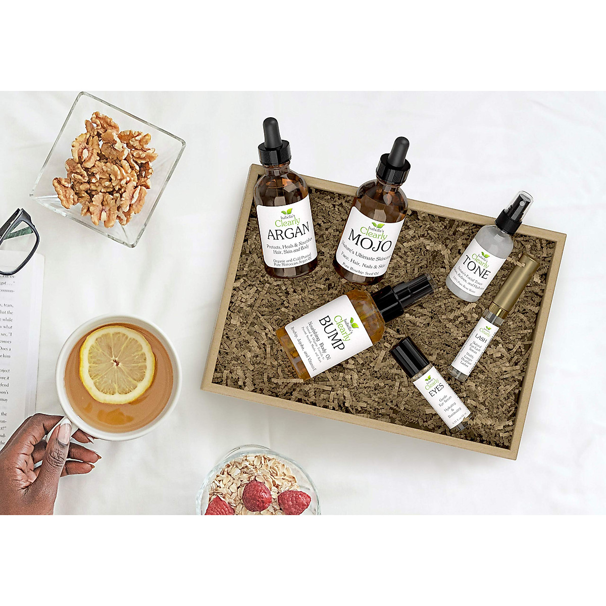 Isabella's Clearly MAMA Gift Set for Mom, New Mom Gift Set, After Birth Self Care, Natural Skin Care Box, Gift Idea for Baby Shower, Pregnancy, Birthday, Mother's Day