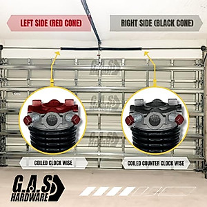 Garage Door Torsion Spring 207x2x20 for Right Side of Garage Door - Torsion Spring for Garage Door Repair Precision E-Coating 5-Year Warranty Minimum 30,000 Cycles (Black Cone)