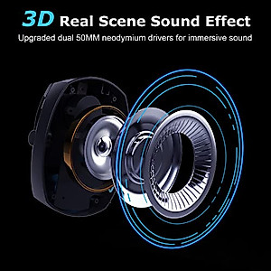 Acinaci Wireless Gaming Headset with Detachable Noise Cancelling Microphone, 2.4G Bluetooth - USB - 3.5mm Wired Jack 3 Modes Wireless Gaming Headphones for PC, PS4, PS5, Mac, Switch, Phone, Tablet