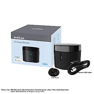 Broadlink RM4 Mini Smart Remote - IR Blaster Hub for Smart Home Automation, Infrared TV Air Conditioner Remote Replacement Compatible with Alexa, Google Assistant, IFTTT