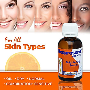 Neoprosone, Vitamin C Serum for Face | 1 Fl oz / 30ml | Brightening Serum For Dark Circle, Wrinkles | with Alpha Arbutin and Castor Oil