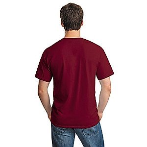 Gildan Men's Heavy Cotton T-Shirt, Garnet, 3XL (Pack of 6)