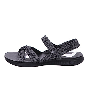 Skechers Performance Women's H2 Goga Bountiful Flip Flop,Black/Gray,11 M US