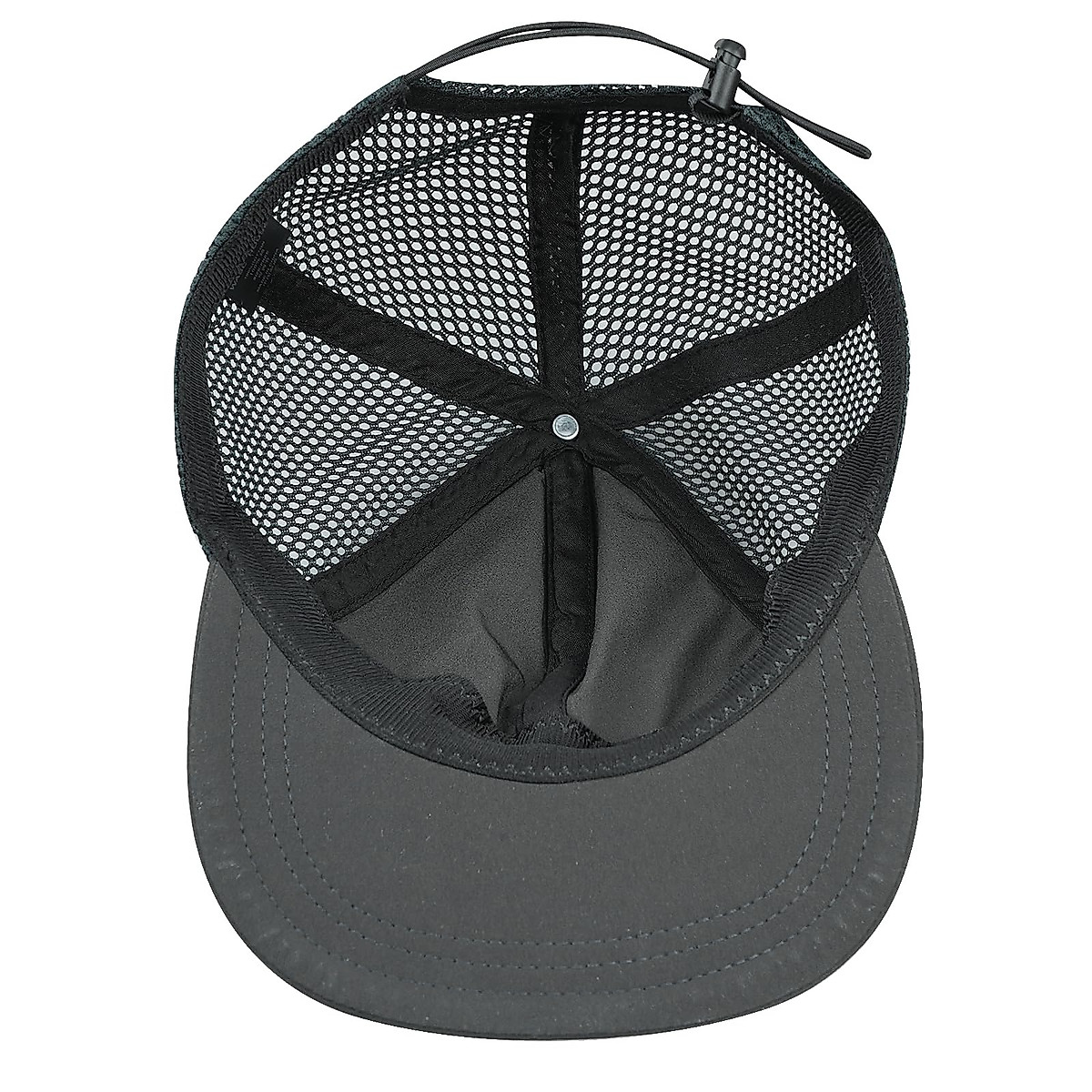 Clakllie Mesh Back Hat for Women Flat Brim Baseball Cap Men Ultra Thin Trucker Hats Outdoor Snapback Dad Hat Fitted Hats,Grey