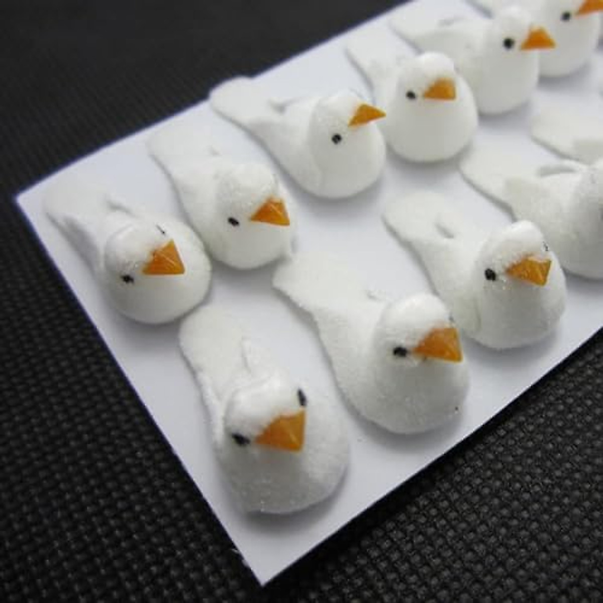 Pursuestar 24Pcs Artificial Mini Peace Dove Pigeon Handmade Candy Box Home Garden Craft Kit Wedding Photograph DIY Decor Ornaments