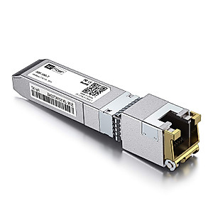 10Gb SFP+ RJ45 Module, 10Gbase-T Ethernet SFP+ Copper Transceiver Support 10G/5G/2.5G/1.25G, Compatible with Ubiquiti UF-RJ45-10G, UniFi, TP-Link TL-SM5310-T, MikroTik, Fortinet, D-Link, 30m