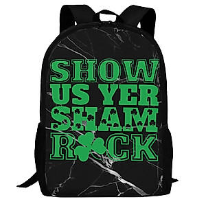 RUNAUP-Shamrock-St-Patricks-Day-Irish-Backpack, Lightweight Backpack Classical Casual Daypack For Women Men