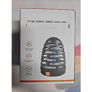 2 Packs Upgraded Solar Bug Zapper Outdoor Waterproof Mosquito Zapper Outdoor Mosquito Trap Bug Lights Mosquito Repellent for Outdoor Use Patio Garden Pathway