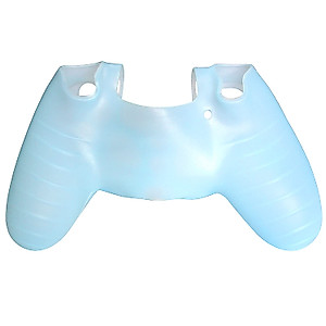 OSTENT Protective Silicone Gel Soft Case Cover Pouch Sleeve for Sony PlayStation 4 PS4 Controller Color Light Blue