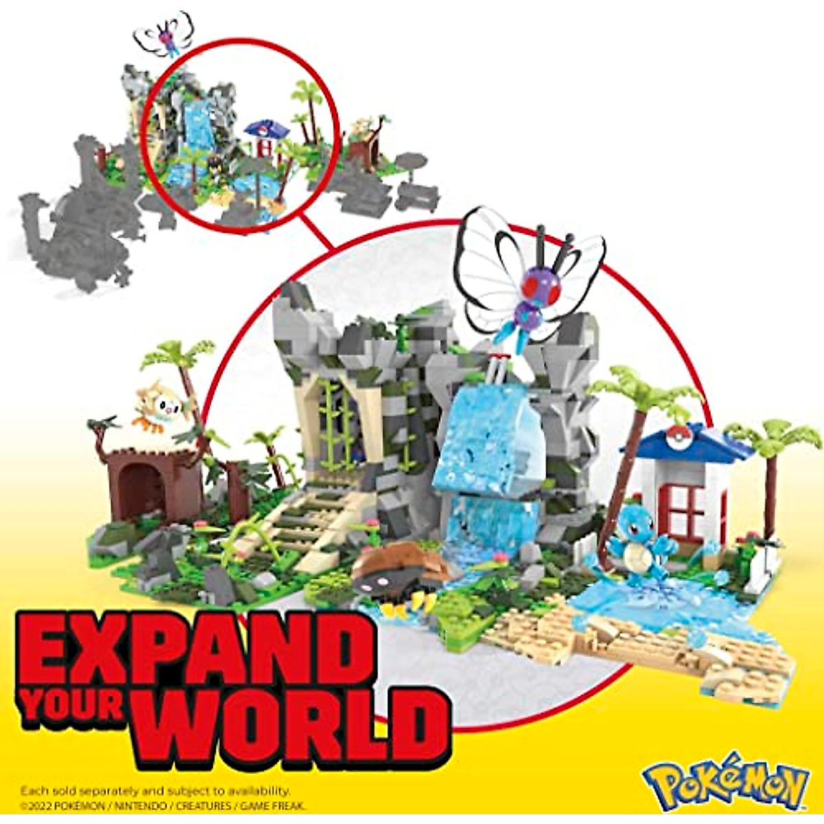 MEGA Pokemon Action Figure Building Toys for Kids, Jungle Voyage with 1362 Pieces, 4 Poseable Characters, Age 7+ Years Old Gift Idea (Amazon Exclusive)