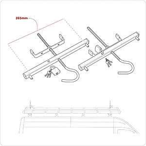 Sealey SLC2 Ladder Roof Rack Clamps