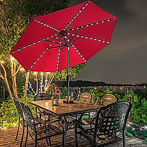 1 Set of Solar 9ft Sunumbrella Umbrella & Umbrella Cover