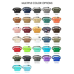 ZORFIN Fanny Packs for Women Men: Crossbody Belt Bag with Adjustable Strap - Fashion Waist Packs for Workout Running Traveling Hiking Brown