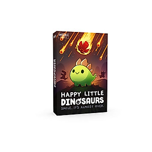 Unstable Games - Happy Little Dinosaurs Base Game - Competitive Sabotage Funny Card Game For Kids, Teens, Adults - 2-4 Players, Hand Management