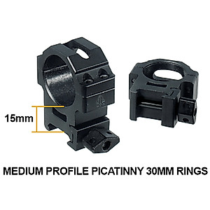 UTG 4-16X44 30mm Compact Scope, AO, 36-color Mil-dot, Rings