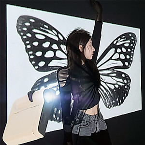 Oligage Creative Projection Lamp Moon Butterfly Projector Night Light Photo Prop Background Wall Art Lights Party Decoration Birthday