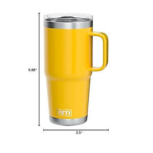 YETI Stainless Steel Rambler Travel Drinking_Cup, Vacuum Insulated with Stronghold Lid, 20 Ounces, Alpine Yellow