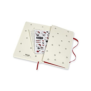 Moleskine Limited Edition Hello Kitty Notebook, Hard Cover, Large (5" x 8.25") Plain/Blank, White, 240 Pages