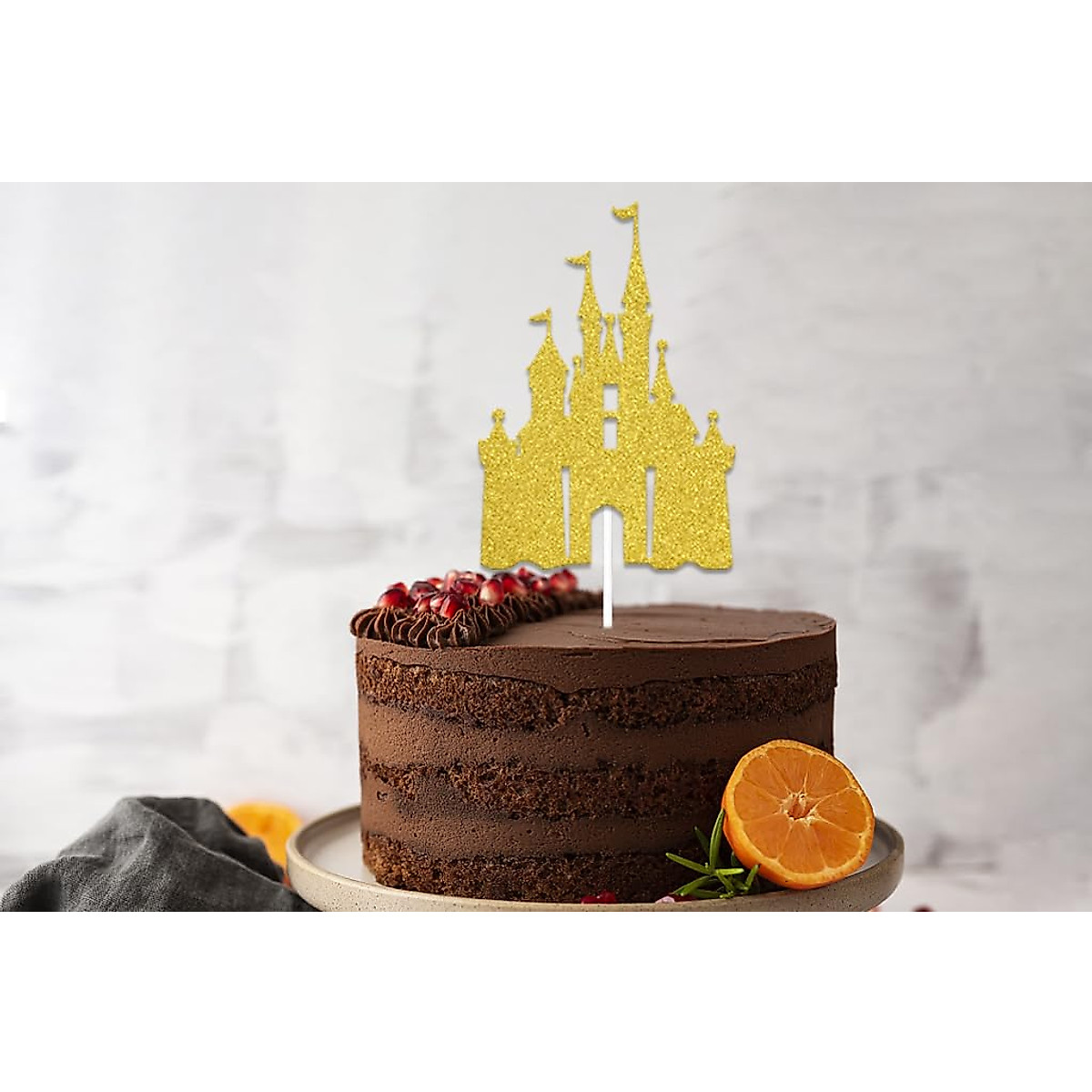 Castle Cake Topper Princess Cake Topper Castle Theme Birthday Party Decoration Princess Party Supplies Princess Happy Birthday Cake Decoration for Girls Princess Baby Shower Supplies