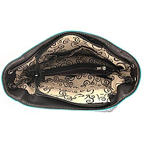 Zelris Western Country Cross Chevron Design Square Rucksack Backpack (Black Pink)