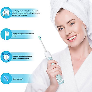 WEQNNM Replacement Toothbrush Heads Compatible with Philips Sonicare:10 Pack Professional Electric Brush Heads for 4100 6100 &More Snap-on Handles