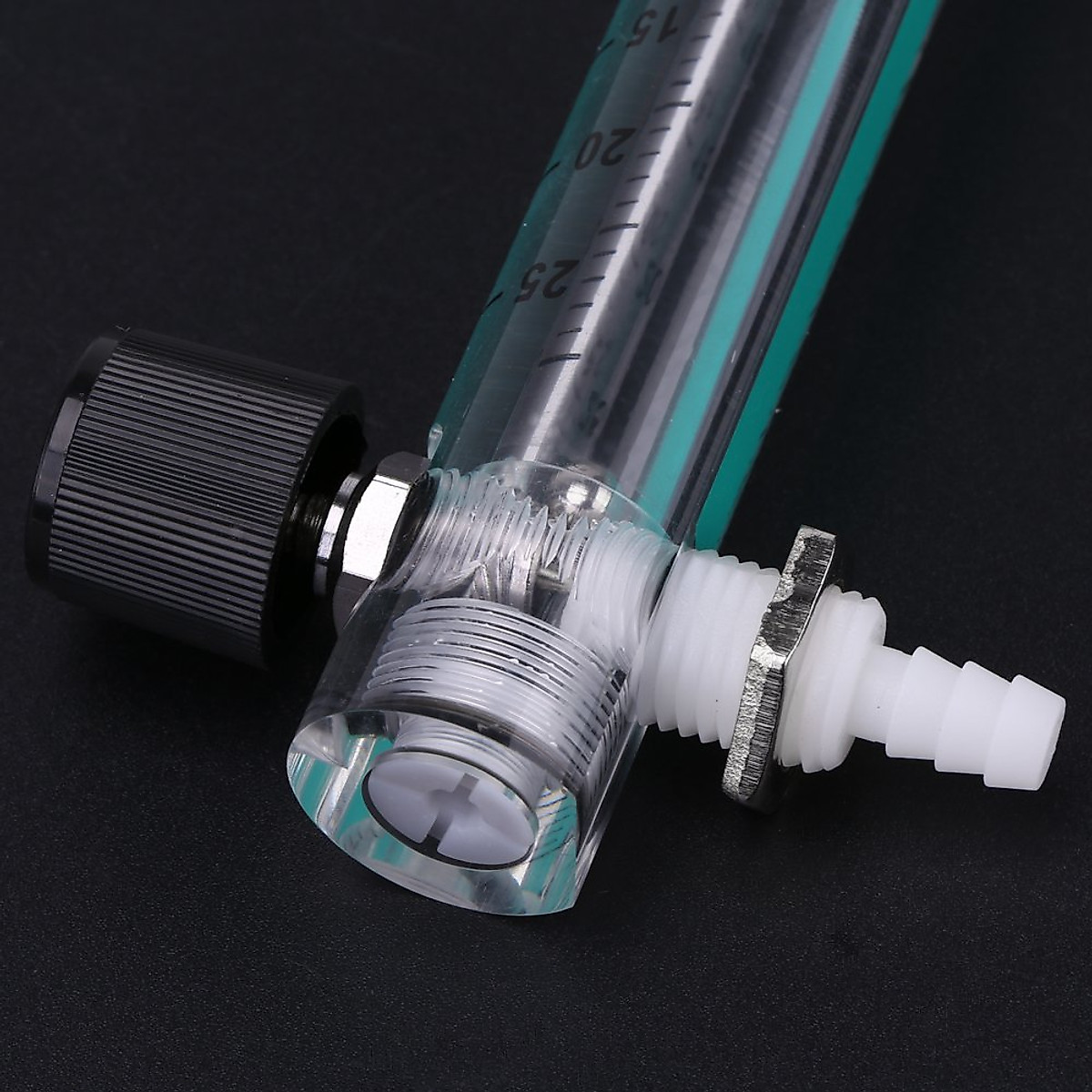 Oxygen Flowmeter,Air Flowmeter Oxygen Air Flow Meter,Lzq5 Flowmeter 2.5-25Lpm Flow Meter with Control Valve for Oxygen/Air/Gas