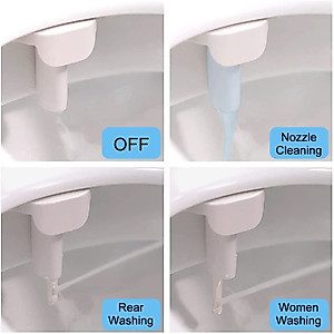 Apure Bidet A121 - Hot and Cold Water Bidet Attachment for Toilet - Dual nozzles of wash and women wash- Selfcleaning Toilet Bidets