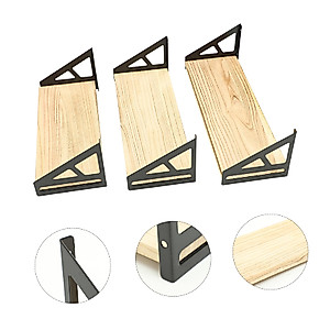 KOMBIUDA 1 Set Shelf Wall Sundries Holder Living Room Supply Bathroom Sundries Rack Wooden Wall Stand Multi-Function Wall -Mounted Storage Rack Sundries Organizer