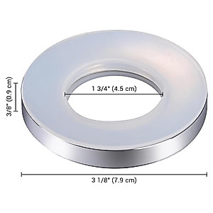 Yescom Bathroom Sink Mounting Ring Chrome Plating for Home Countertop Glass Vessel Sink Drain Mount Support 2 Pack