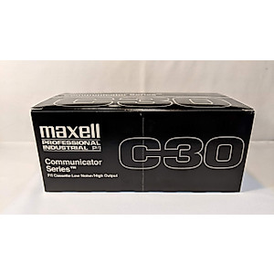 Box of 10 Maxell Professional Industrial Communicator Series Cassette Tapes C30