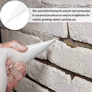 UKCOCO 50pcs Construction Pointing Bag Brick Masonry Bags Tile Grout Pouches Grout Pen Decorating Bags for Frosting Cement Sealer Black Tile Puncture White Makeup Work